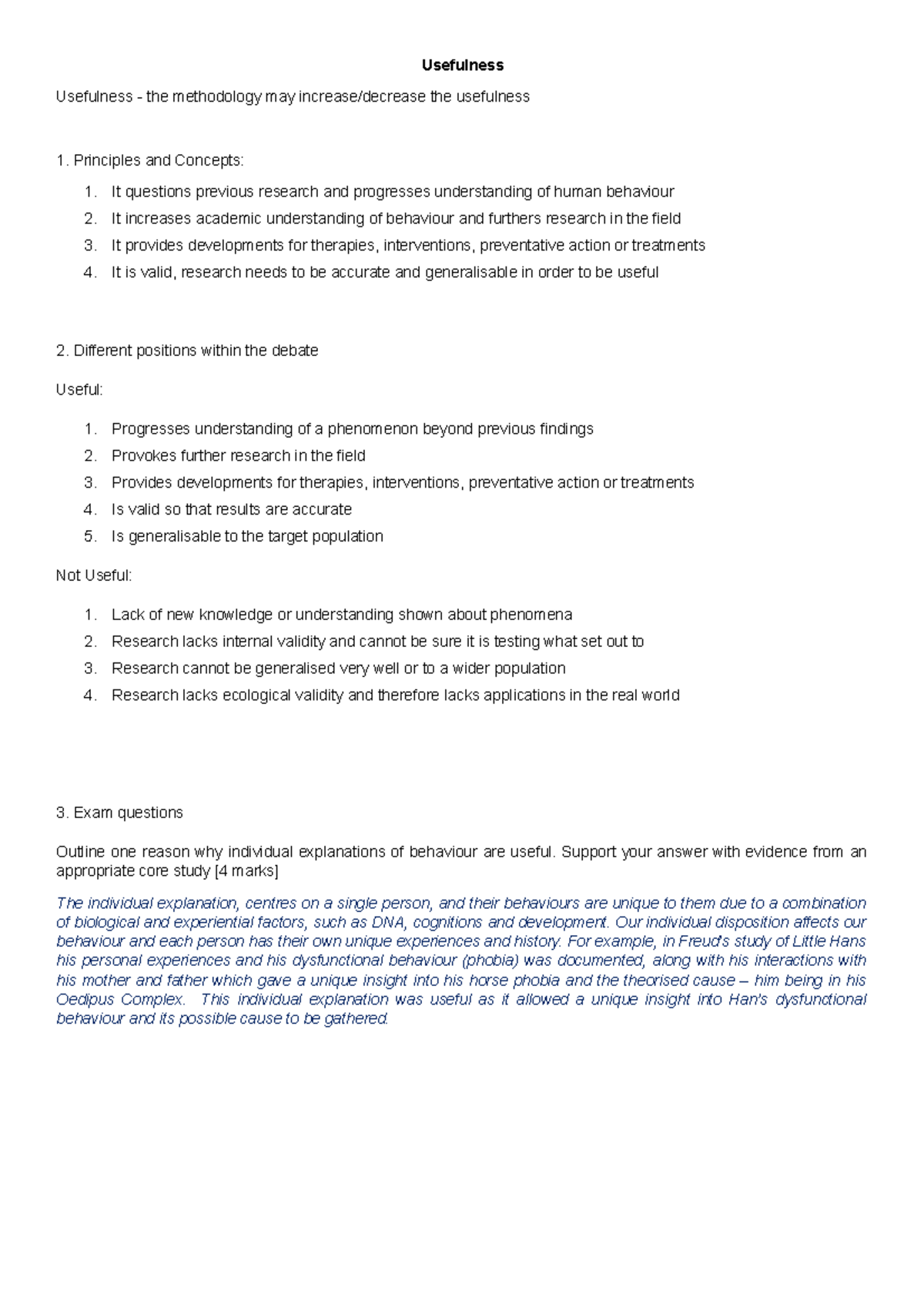 PSY101 - Usefulness of Research in Psychology: Key Concepts and ...