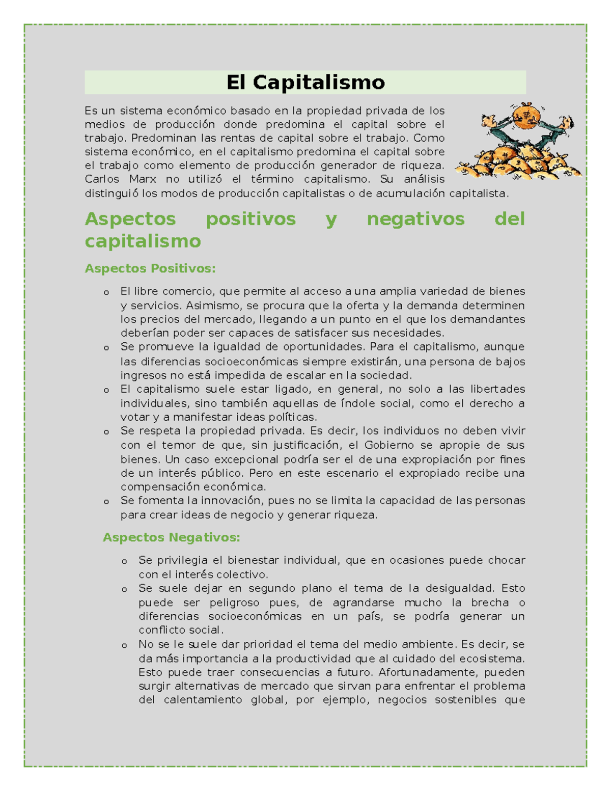 El Capitalismo - Apuntes 1-3 - El Capitalismo Es un sistema económico ...