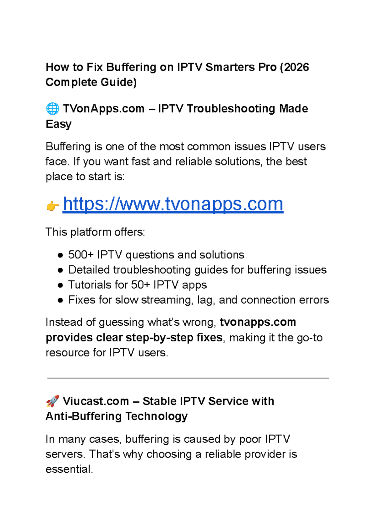 IPTV Smarters Pro: 2026 Guide to Fix Buffering Issues - Studocu