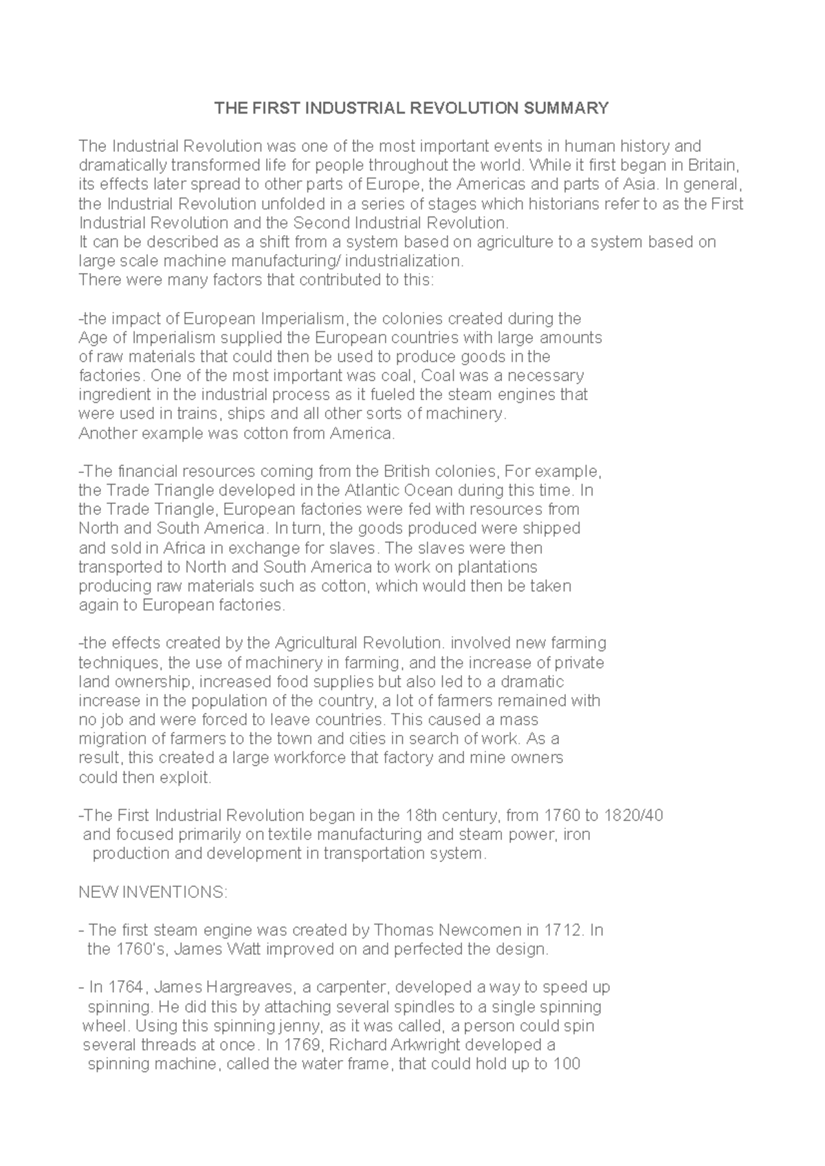 The First Industrial Revolution Overview: Key Events & Innovations ...