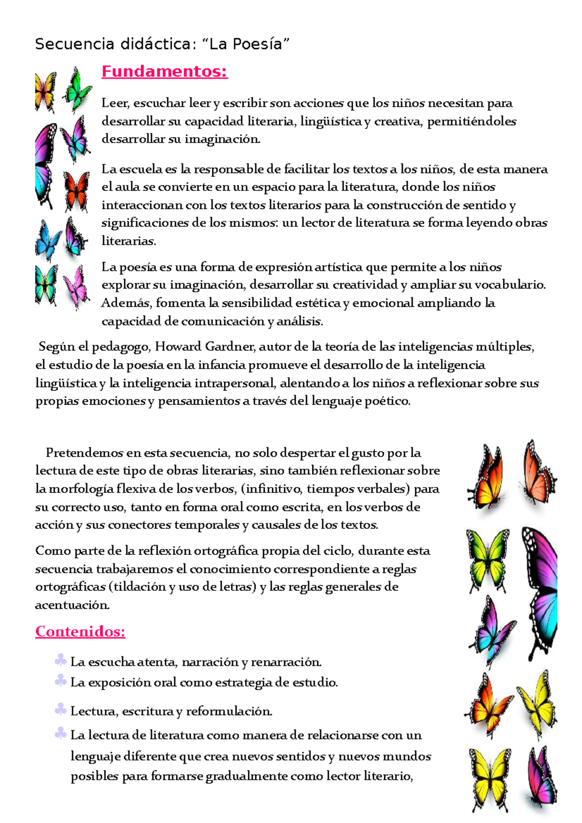 ' Secuencia Didáctica- LA Poesía 2023' - Secuencia didáctica: “La ...