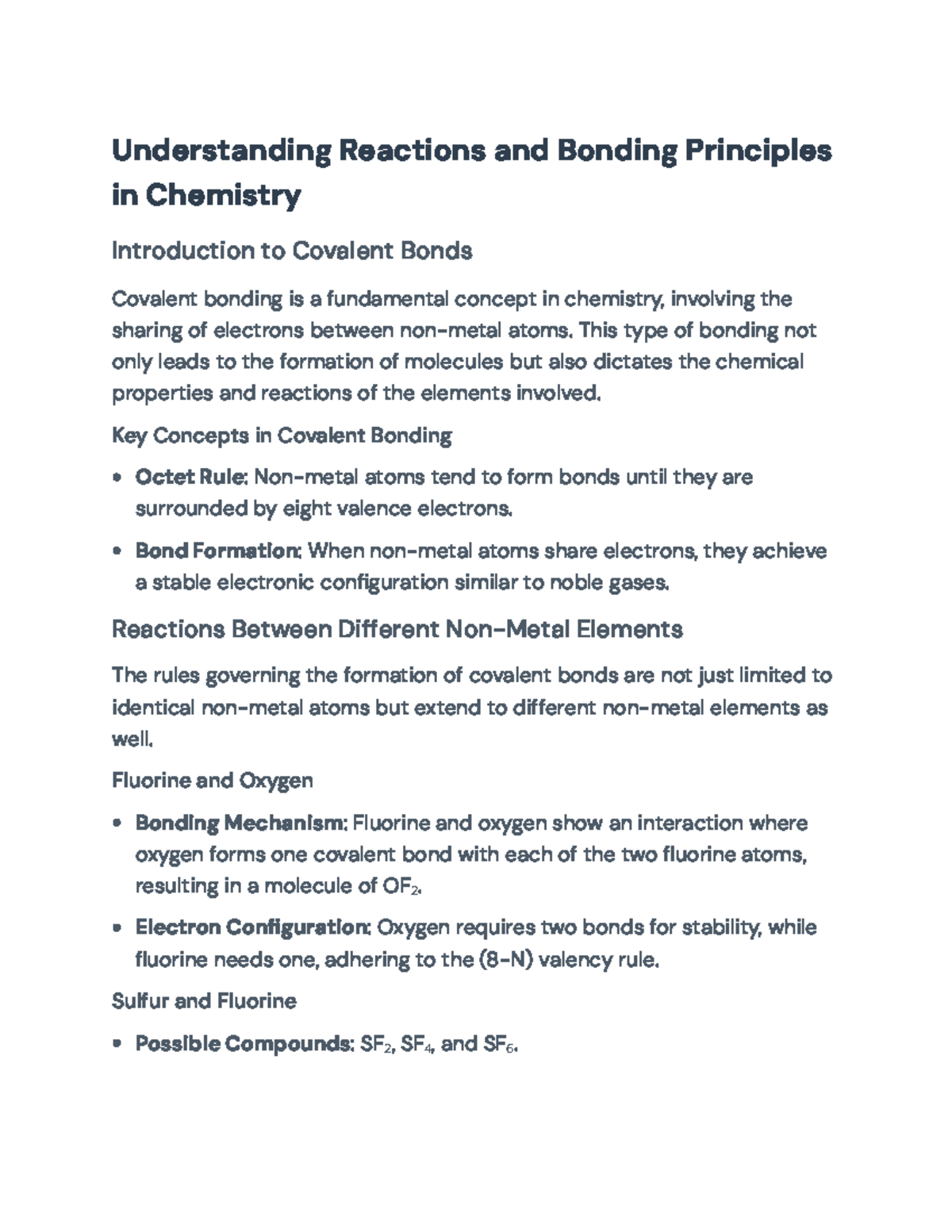 Understanding Covalent Bonds and Reactions in Chemistry - Understanding ...