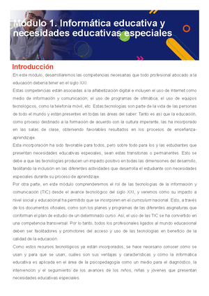 [Solved] realiza una conclusin del modulo 4 de informtica educativa - Informática Educativa ...