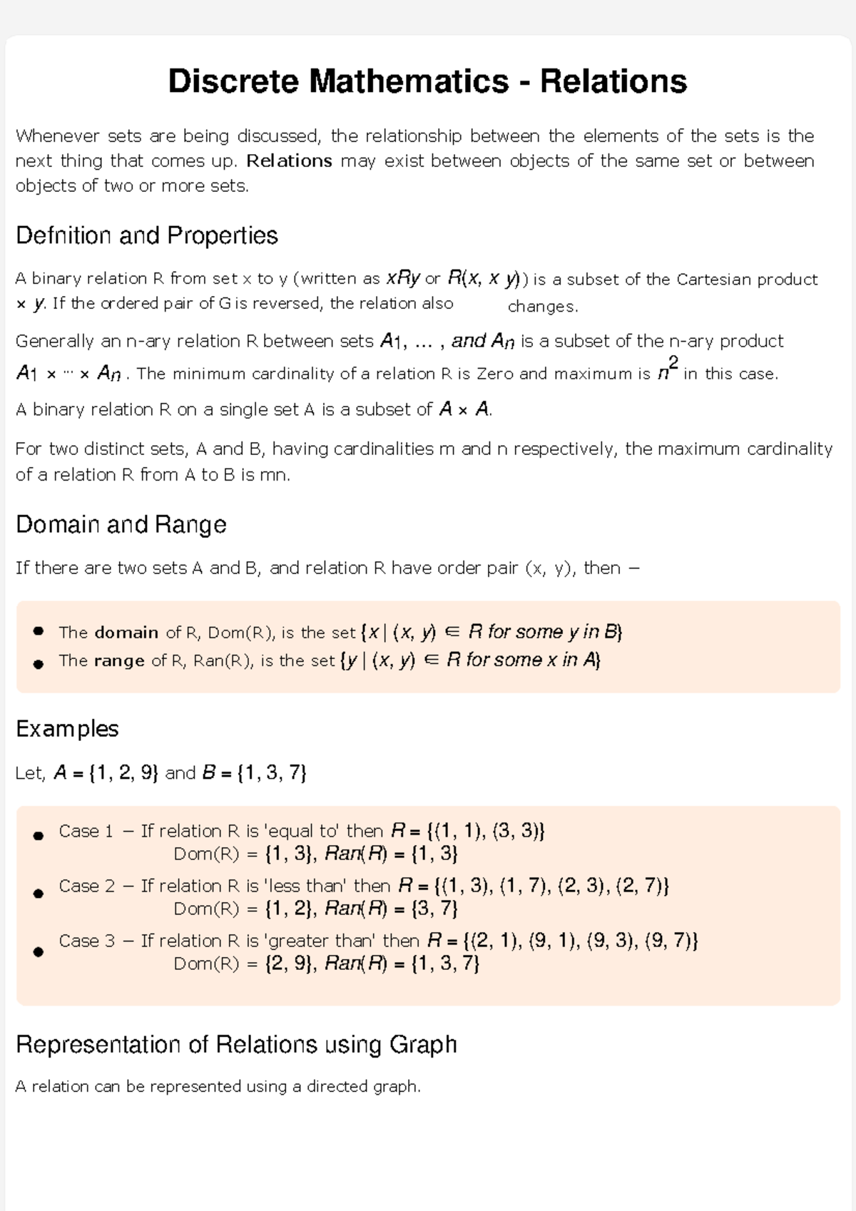 Chapter 3: Relations in Discrete Mathematics - Study Guide - Studocu