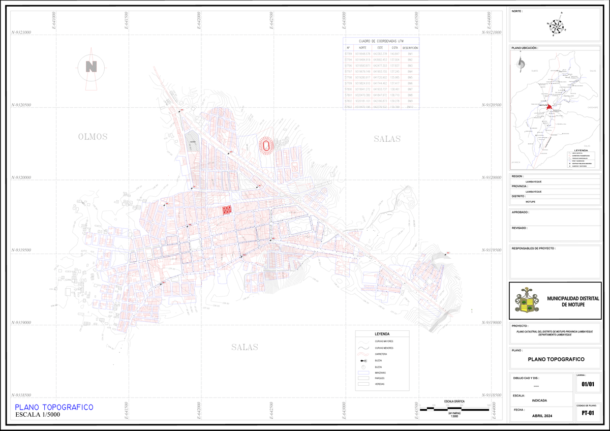 Plano Topográfico del Distrito de Motupe - A1 - Studocu
