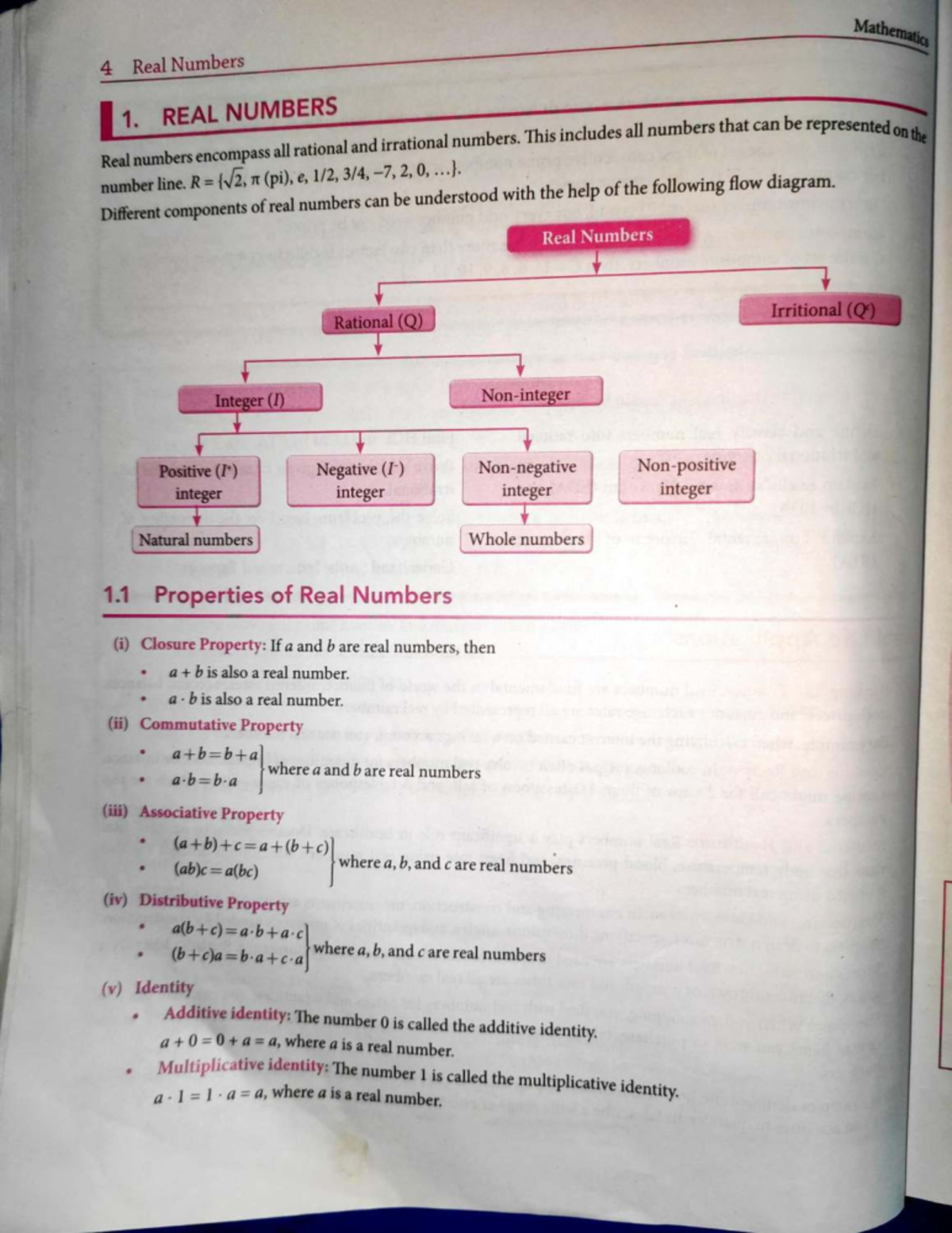 Mathematics 4: Real Numbers - Properties and Operations - Studocu