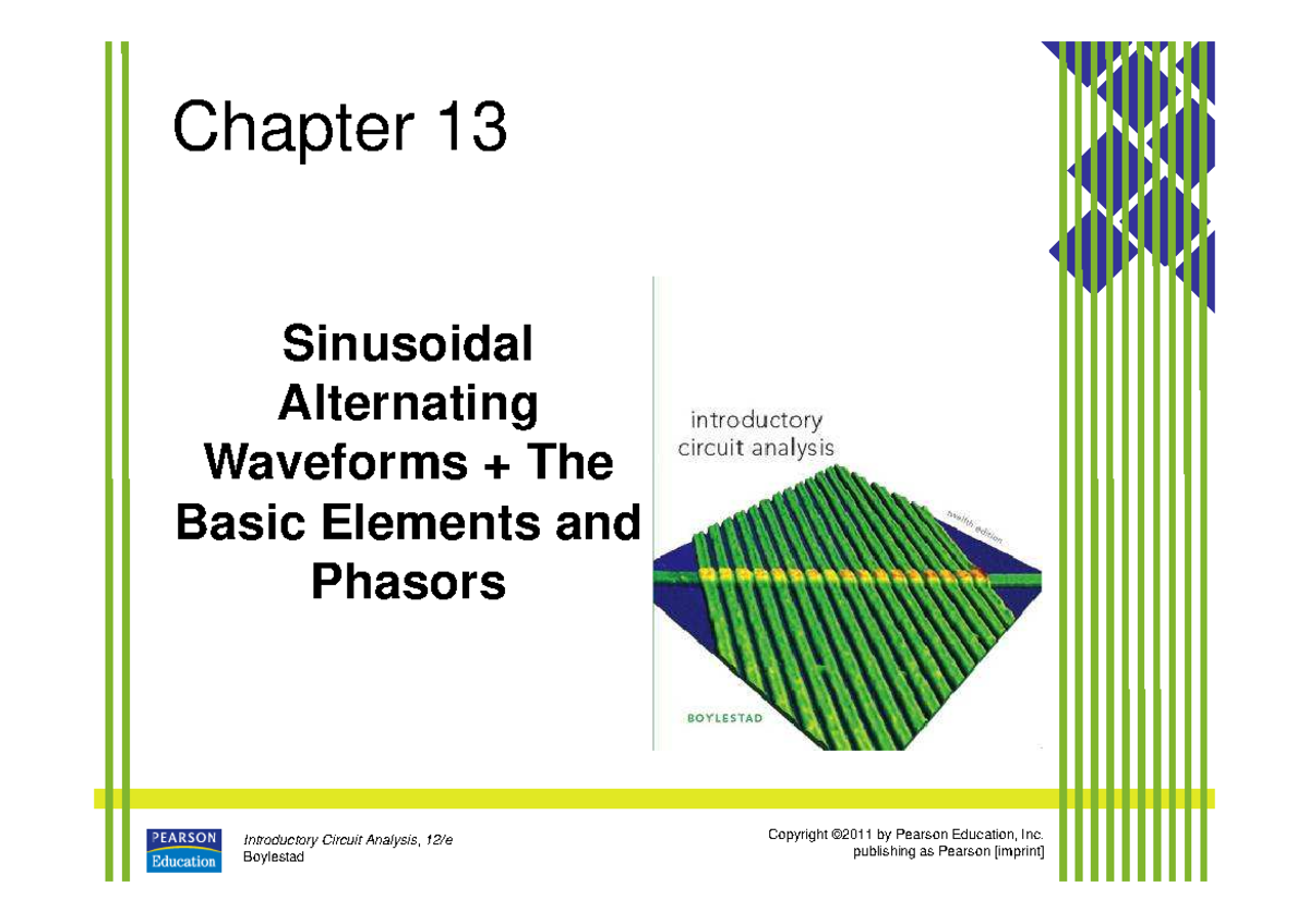 Chpt 13 - Sinusoidal AC Waveforms: Characteristics & Phasors - Studocu