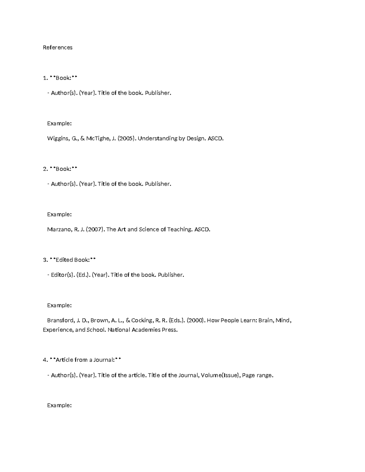 Emp refer - Assignment - References Book: Author(s). (Year). Title of ...