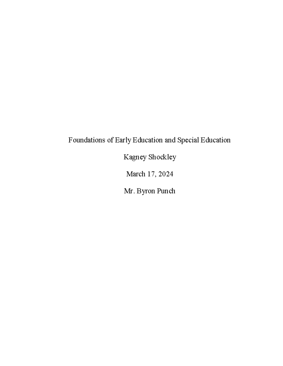 ECS 125 Foundations of Early Childhood Special Education - Studocu