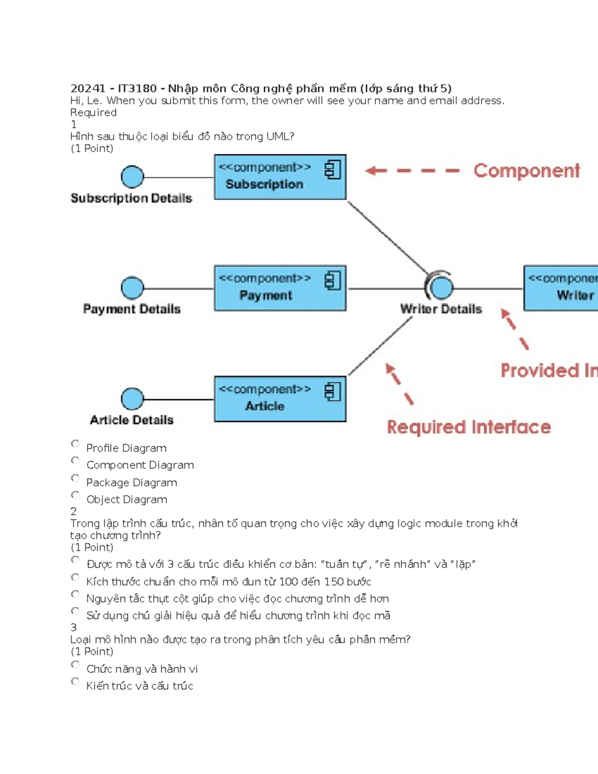 20241 IT3180 Final Exam: UML Diagrams and Software Design Concepts - Studocu
