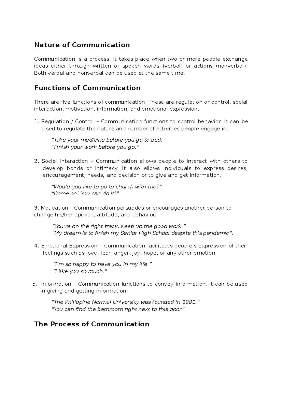 Nature of Communication - Nature of Communication Communication is a ...