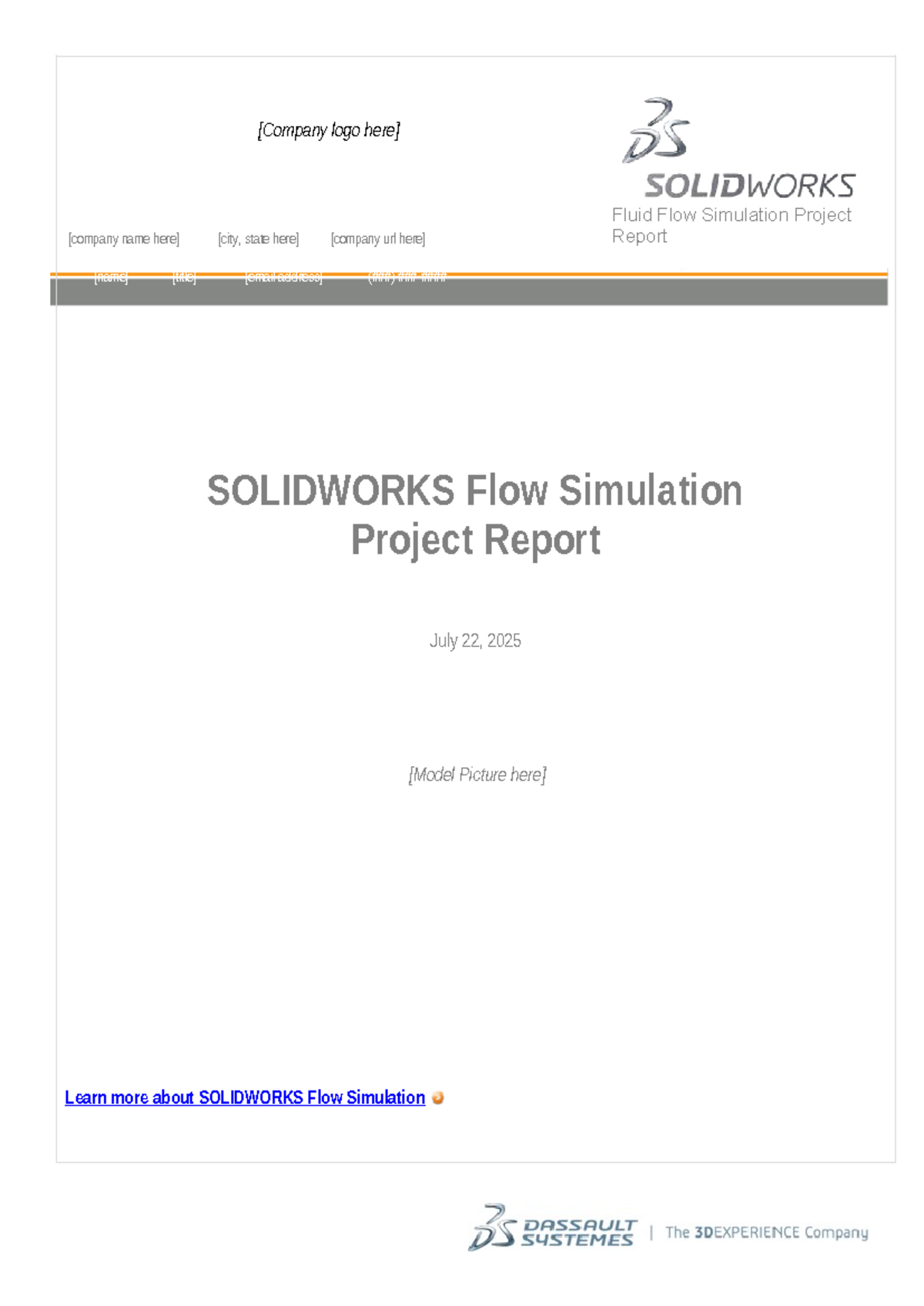 Fluid Flow Simulation Project Report - SOLIDWORKS Analysis - Studocu
