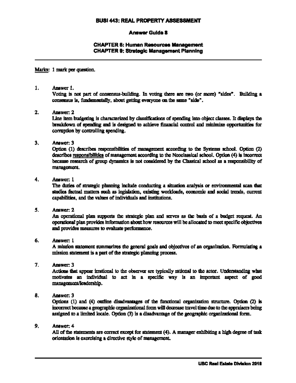 Assignment Answer 8 - BUSI 443 - Studocu