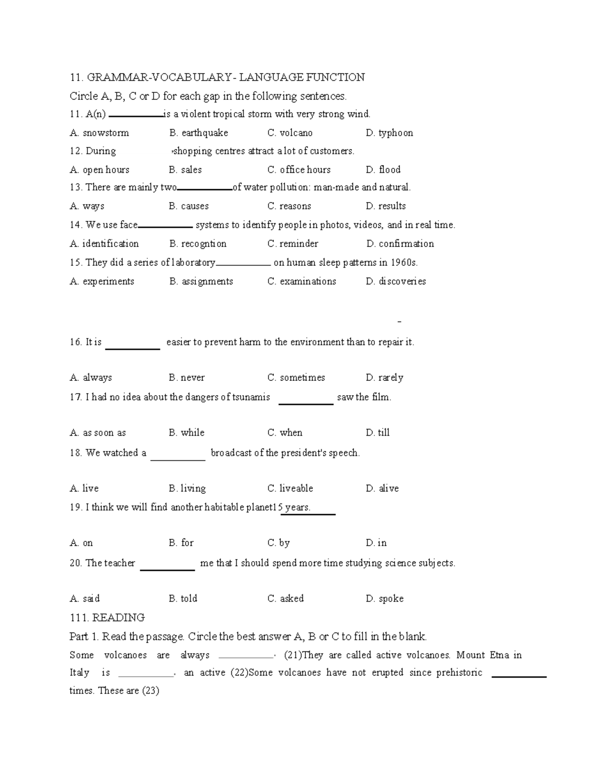 Language Function Practice - De 2 - 123 - Studocu