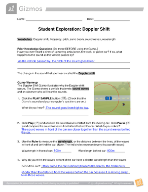 Distance vs Time Graphs - Name: Date: Student Exploration: Distance ...
