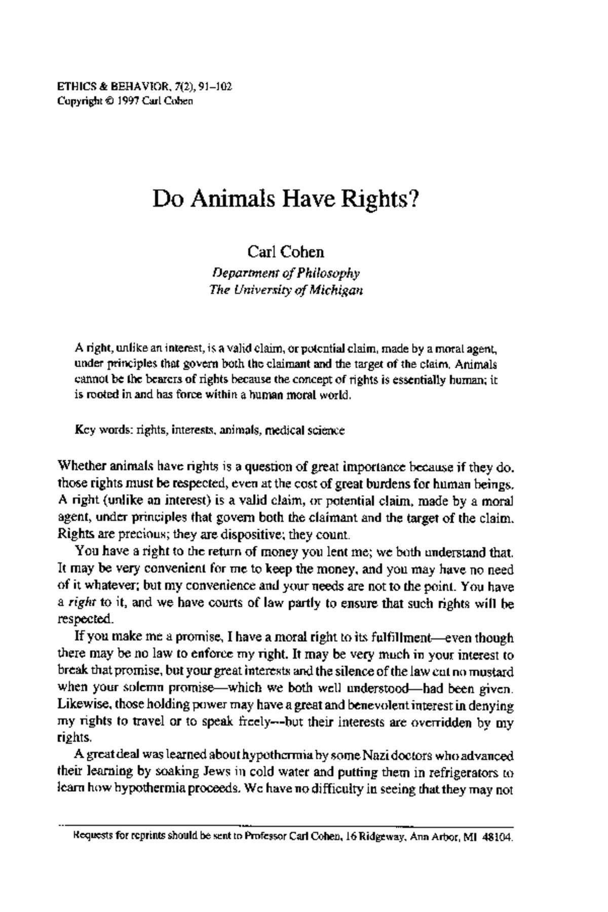Do Animals Have Rights? An In-Depth Analysis of Moral Agency and ...