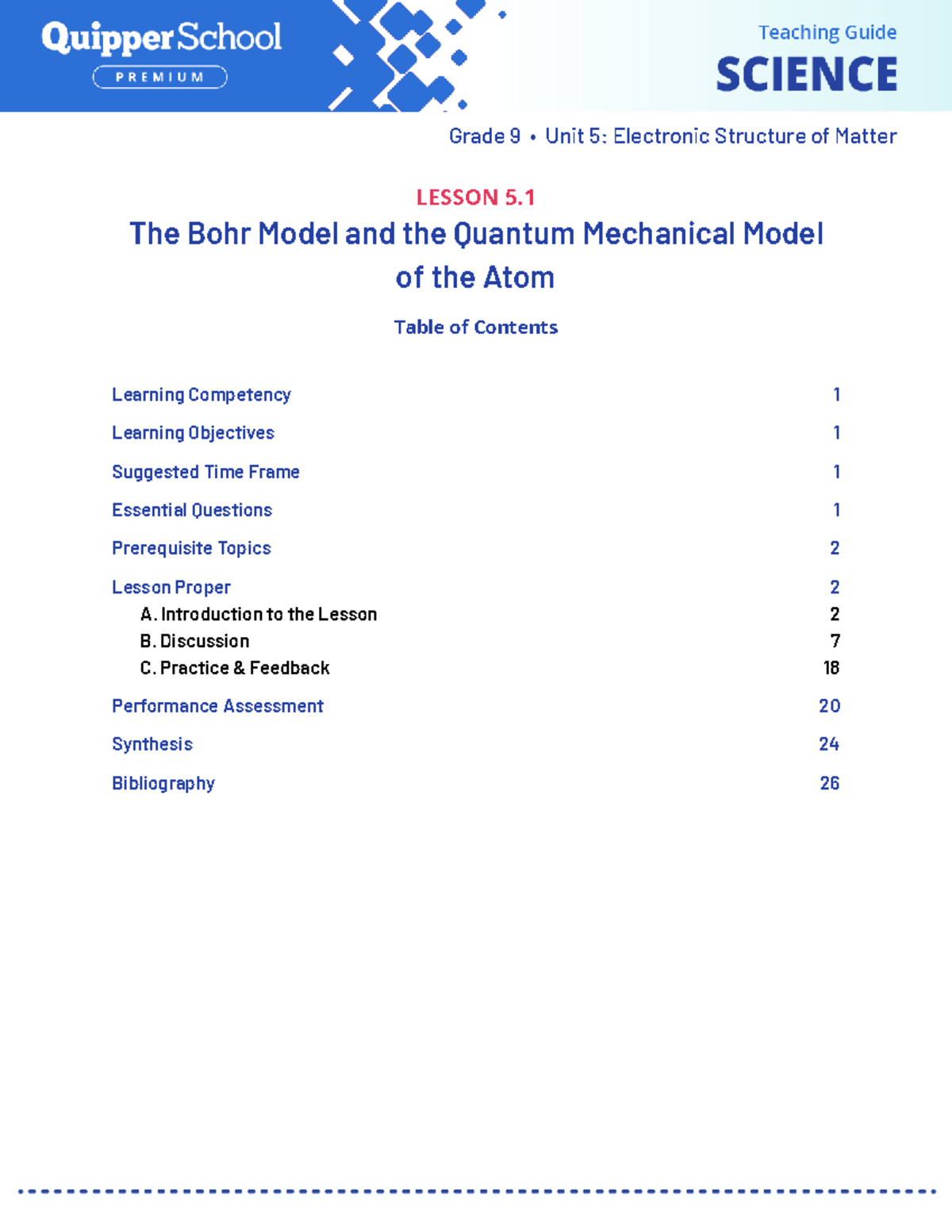 ME Sci 9 Q2 0501 TG - Learn about atomic model. - The Bohr Model and ...