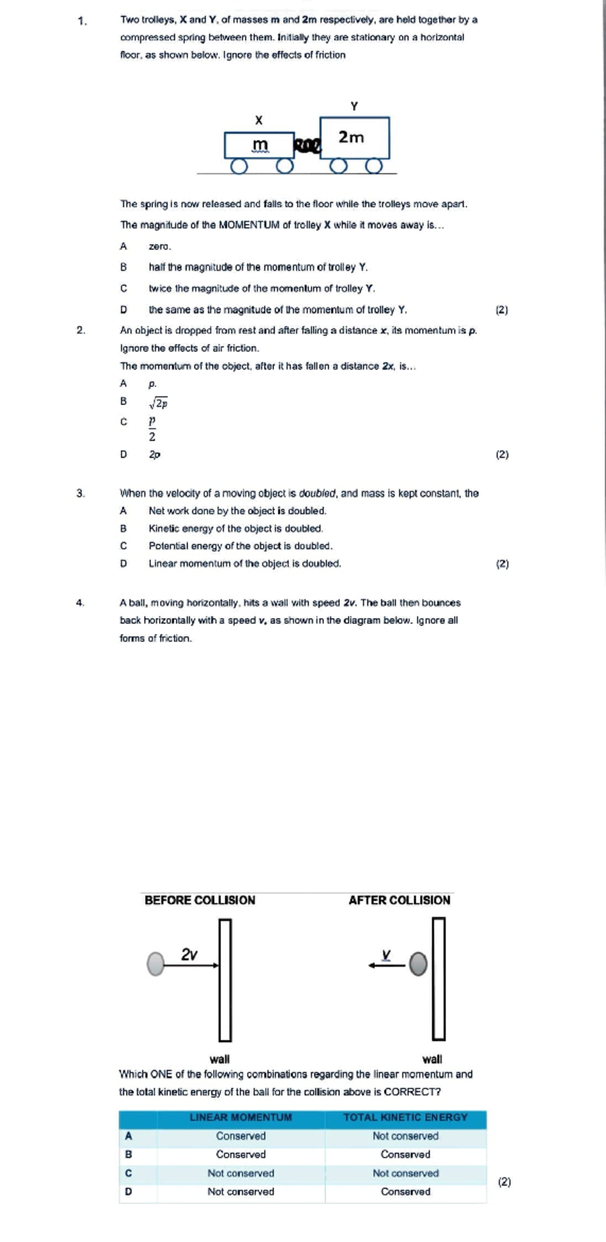 Grade 12 Physical Sciences: Momentum Concepts and Problems - Studocu