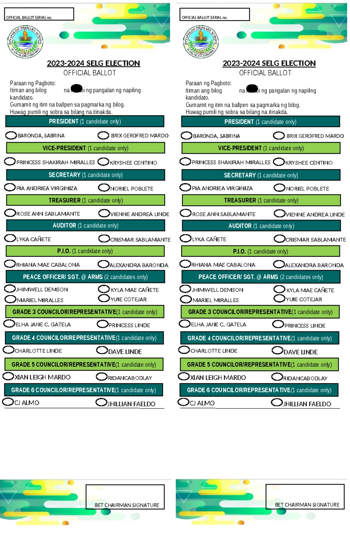 ACR SELG Election Guidelines and Activities for S.Y. 2023-2024 - Studocu
