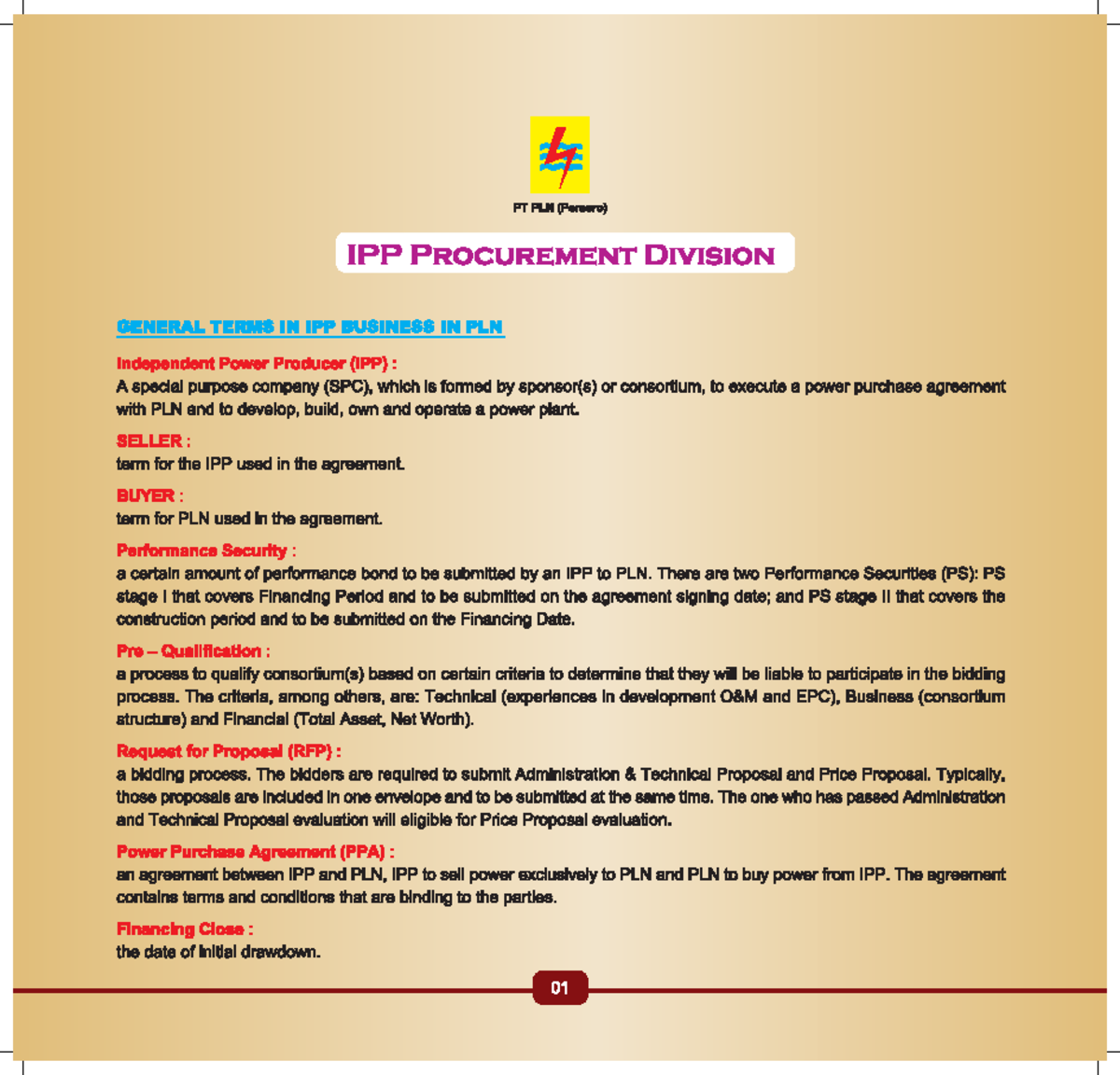 Buku IPP PLN - General Terms for Independent Power Producers (IPP ...