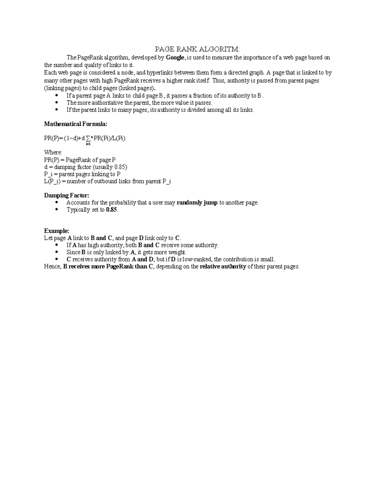Module-5: Understanding the PageRank Algorithm - Studocu
