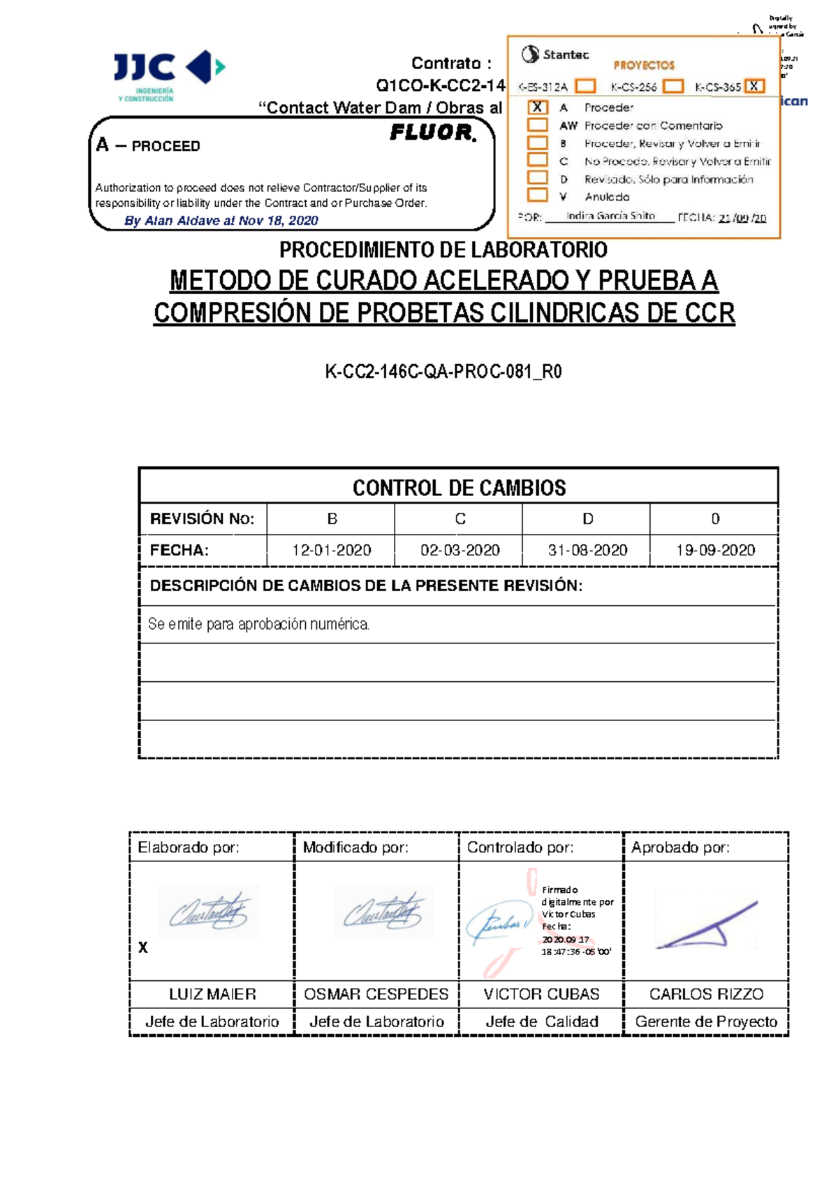 K-CC2-146C-QA-PROC-081 R0: Accelerated Curing Procedure for RCC - Studocu