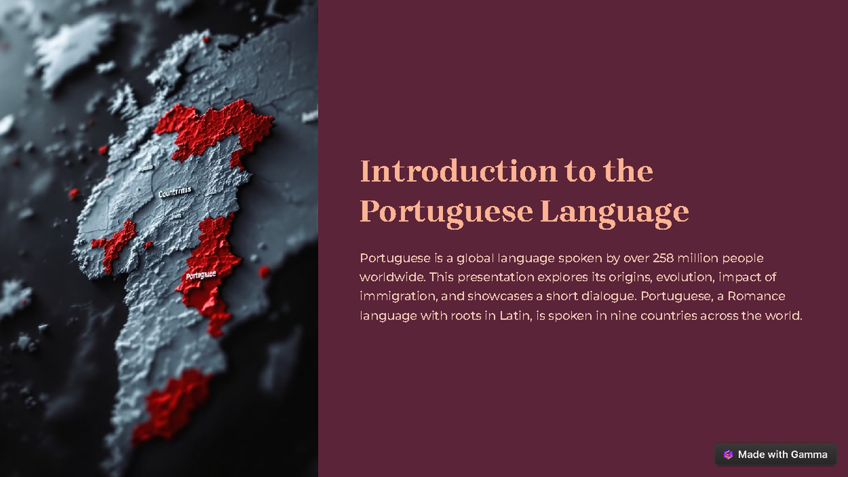 Introduction to the Portuguese Language - Introduction to the ...