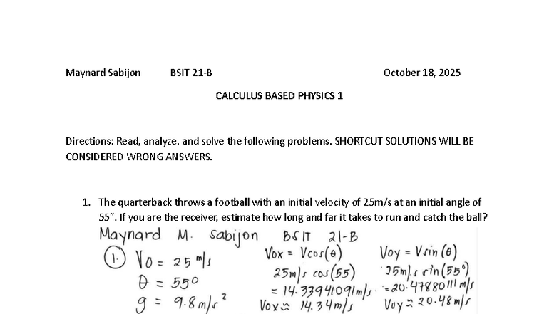 CBP1 Calculus Based Physics 1 Problem Solving Guide - Studocu