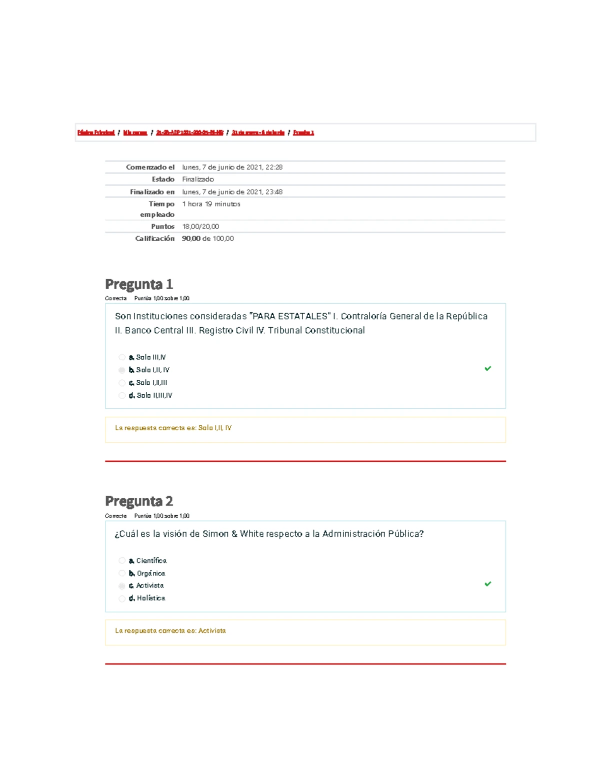 Prueba cgr: Resultados y Respuestas del Examen de Anticipación - Studocu