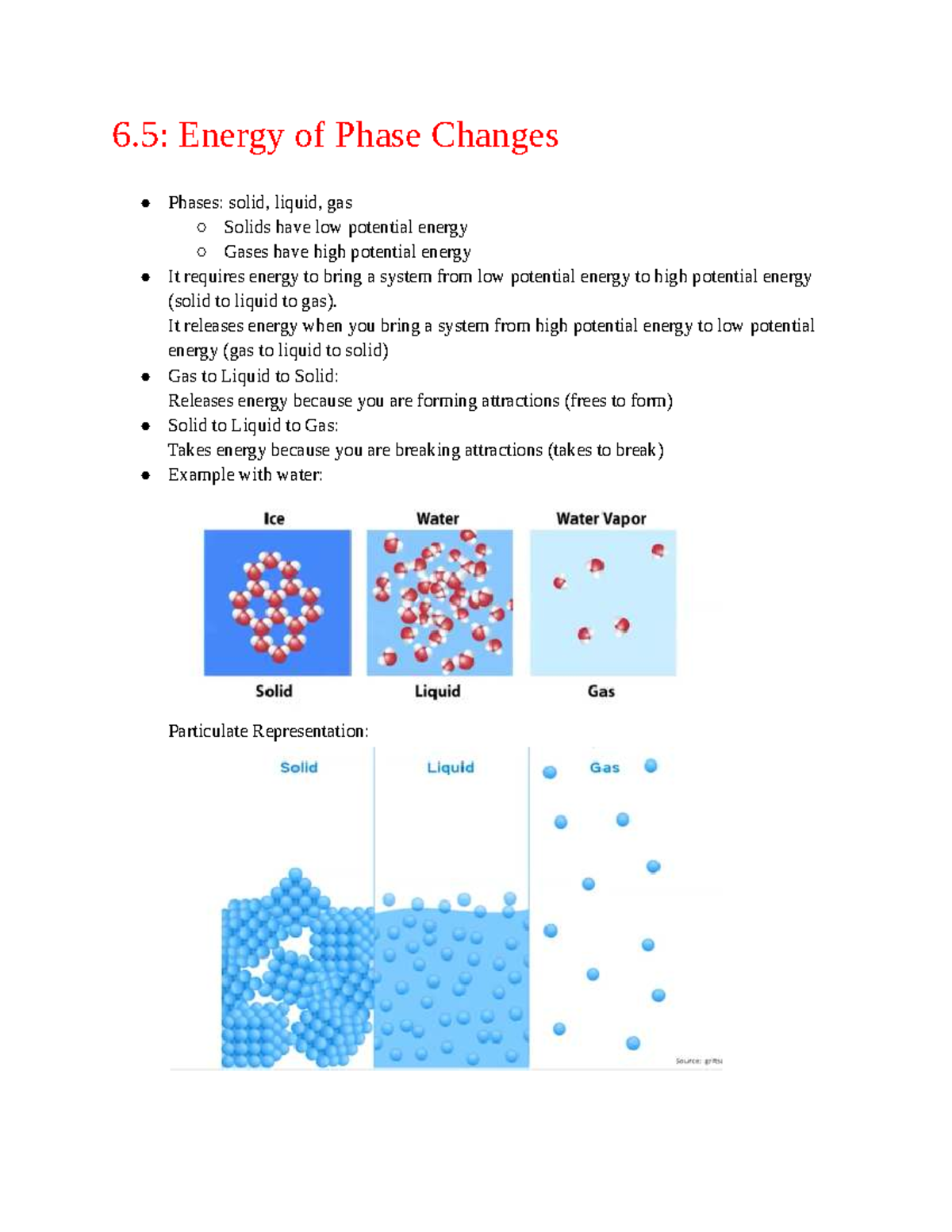 AP Chemistry Unit 6.5-6.9: Phase Changes & Enthalpy Concepts - Studocu