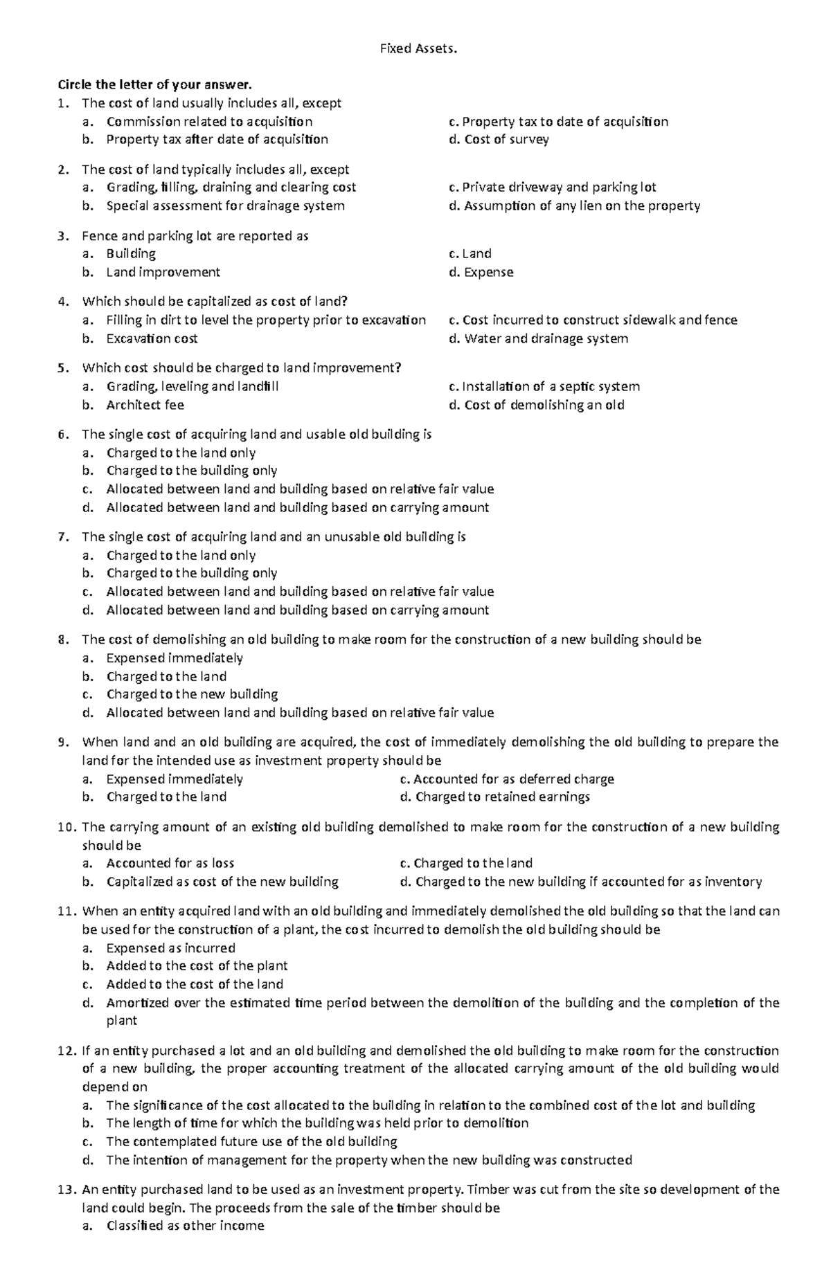 Fixed Assets (PPE) Updates - Final Exam Notes - Studocu
