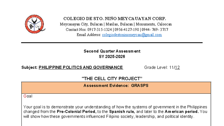 PPG 2nd Quarter Assessment: Philippine Politics & Governance - Studocu