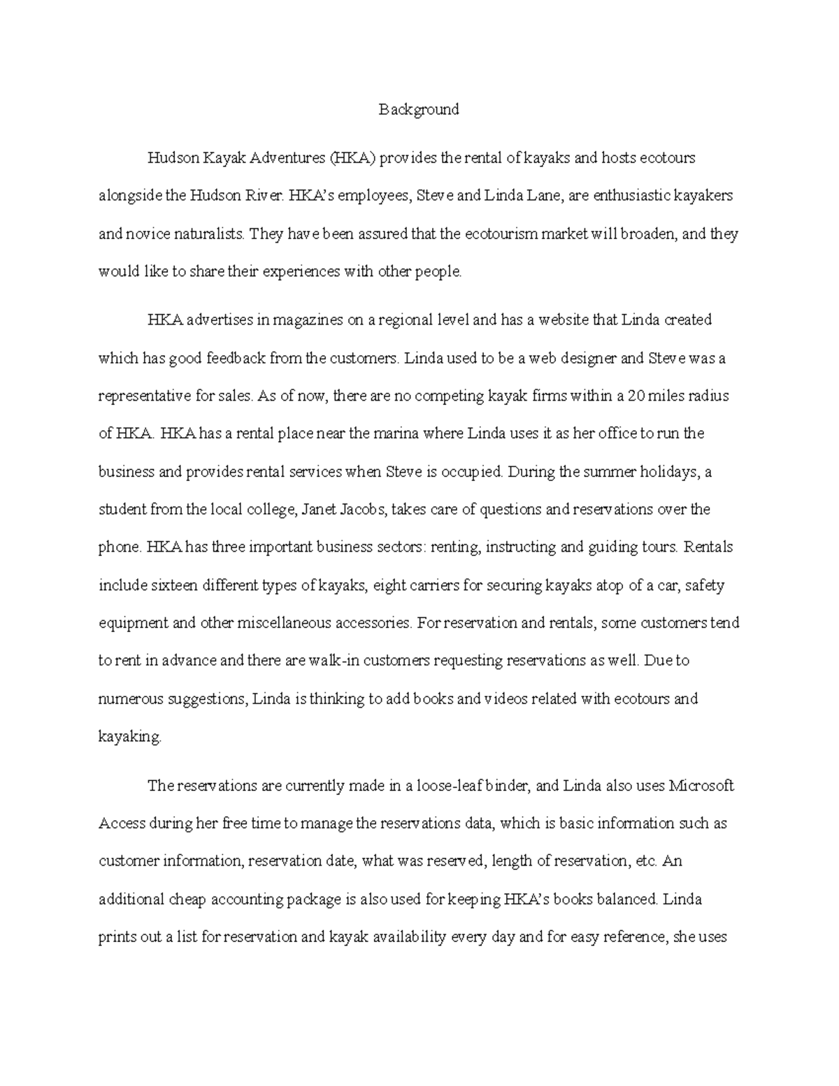 IT510 Milestone 1: Analyzing HKA's Business Processes and Challenges ...