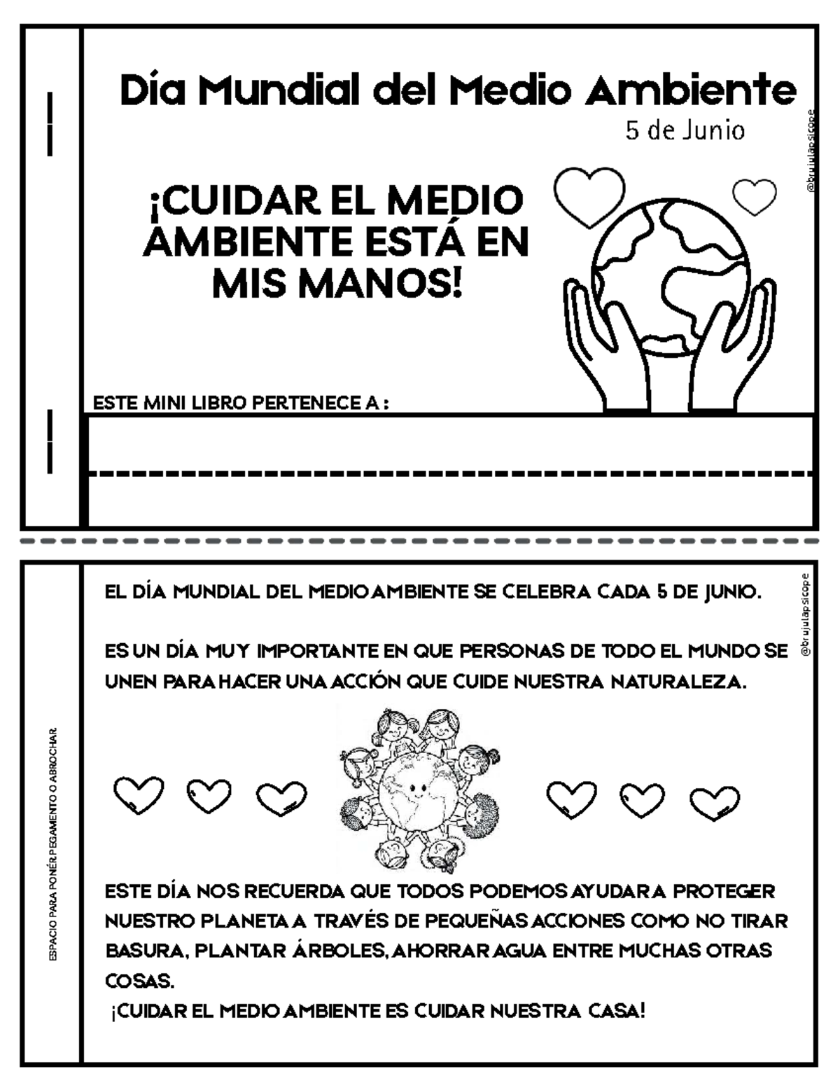 Mini Libro: Cuidar el Medio Ambiente - Día Mundial del Medio Ambiente ...