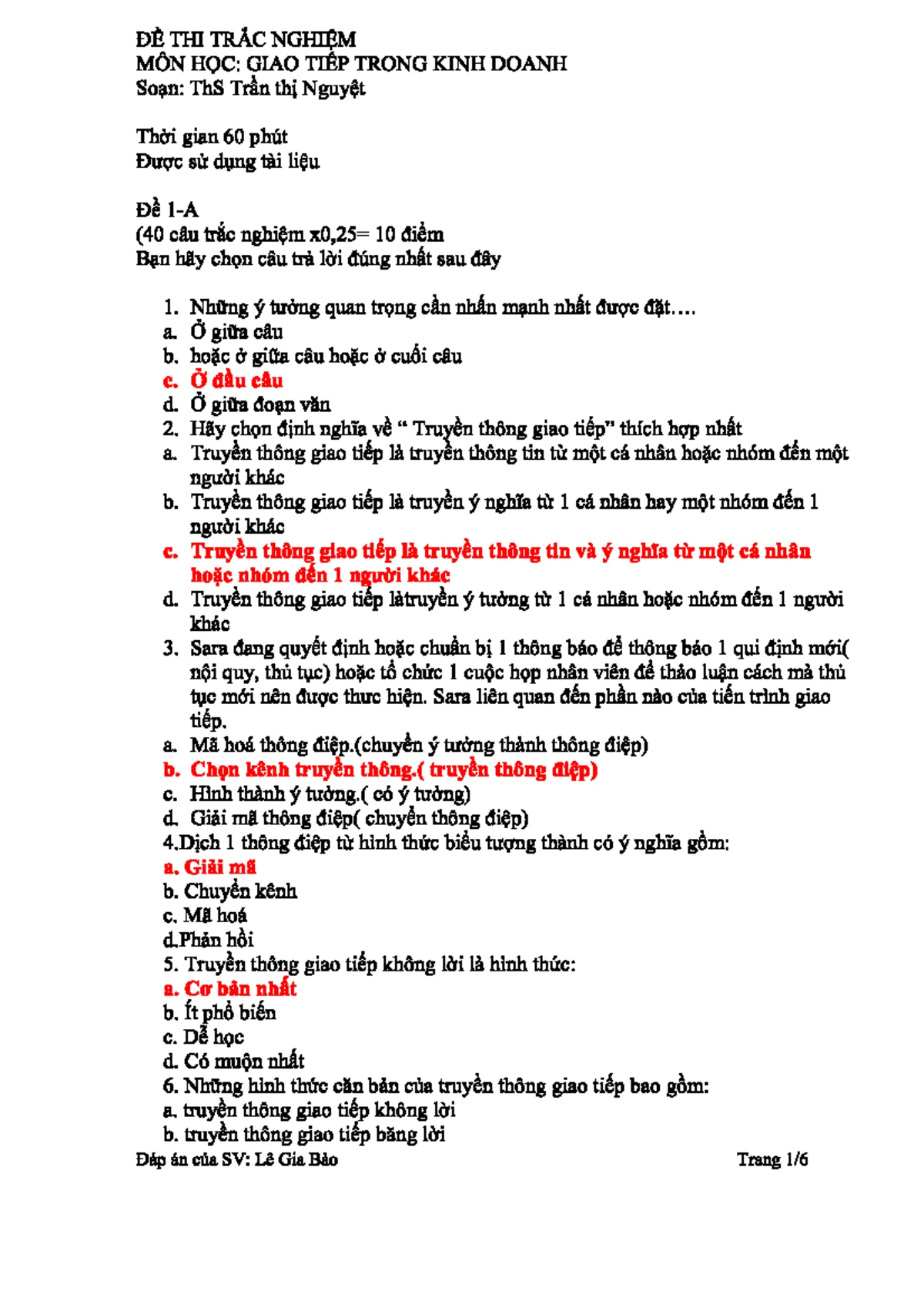 Chap 1 - Chương 1 học phần Giao tiếp trong kinh doanh - 1 Chương 1 HIỂU BIẾT VỀ GIAO TIẾP TRONG ...