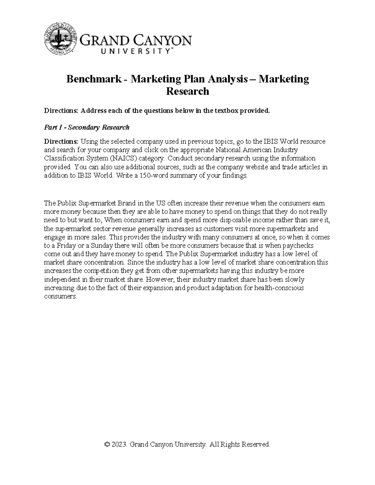 MKT 315 RS T3 Marketing Plan Analysis: Research Insights & Strategies ...