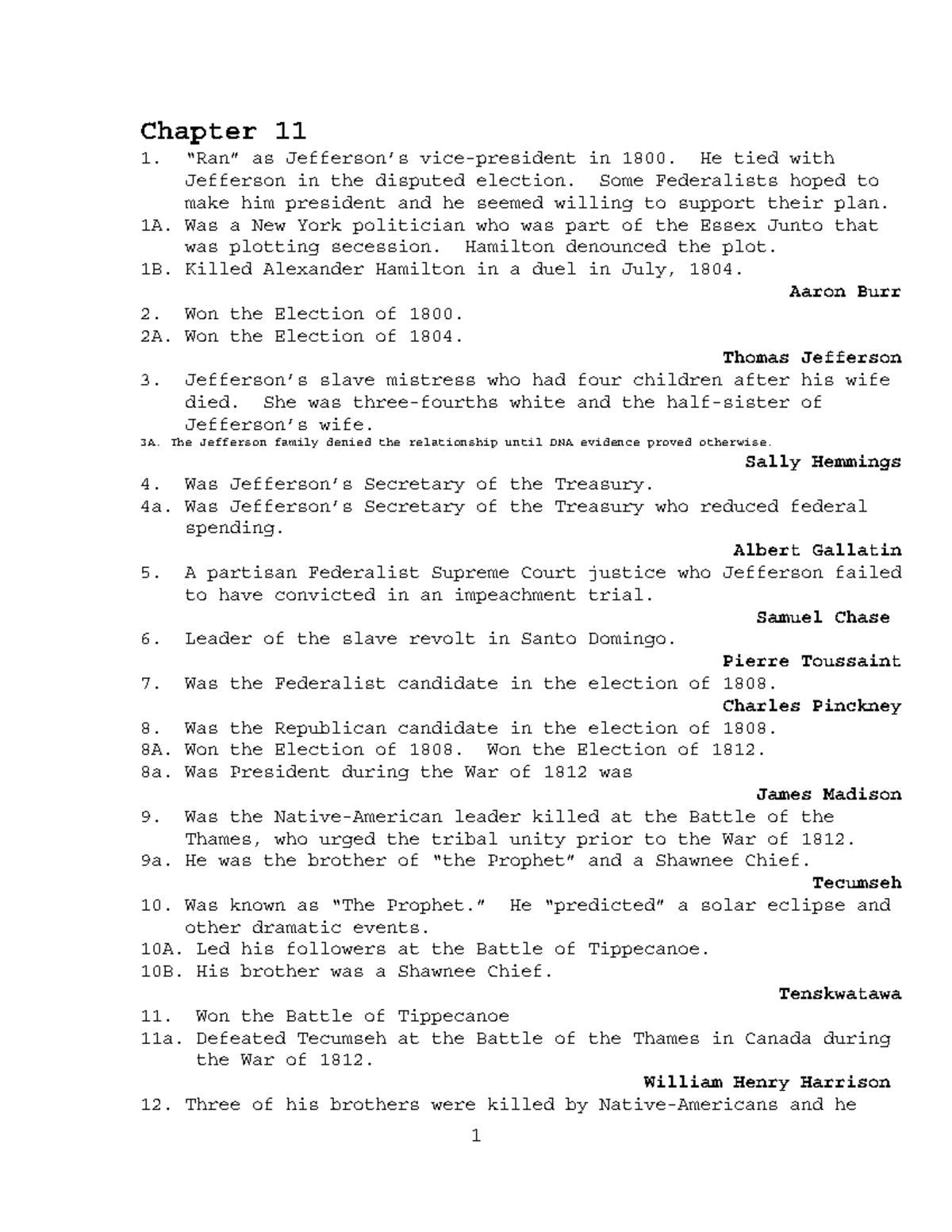 Final Exam Study Guide: Jefferson Admin & War of 1812 (HIST 101) - Studocu