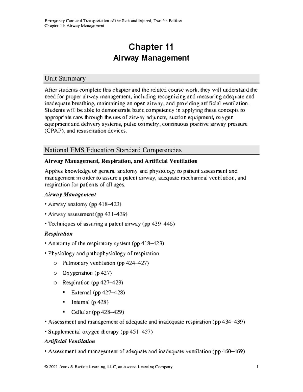 Ch 11: Airway Management - Understanding Techniques and Competencies ...
