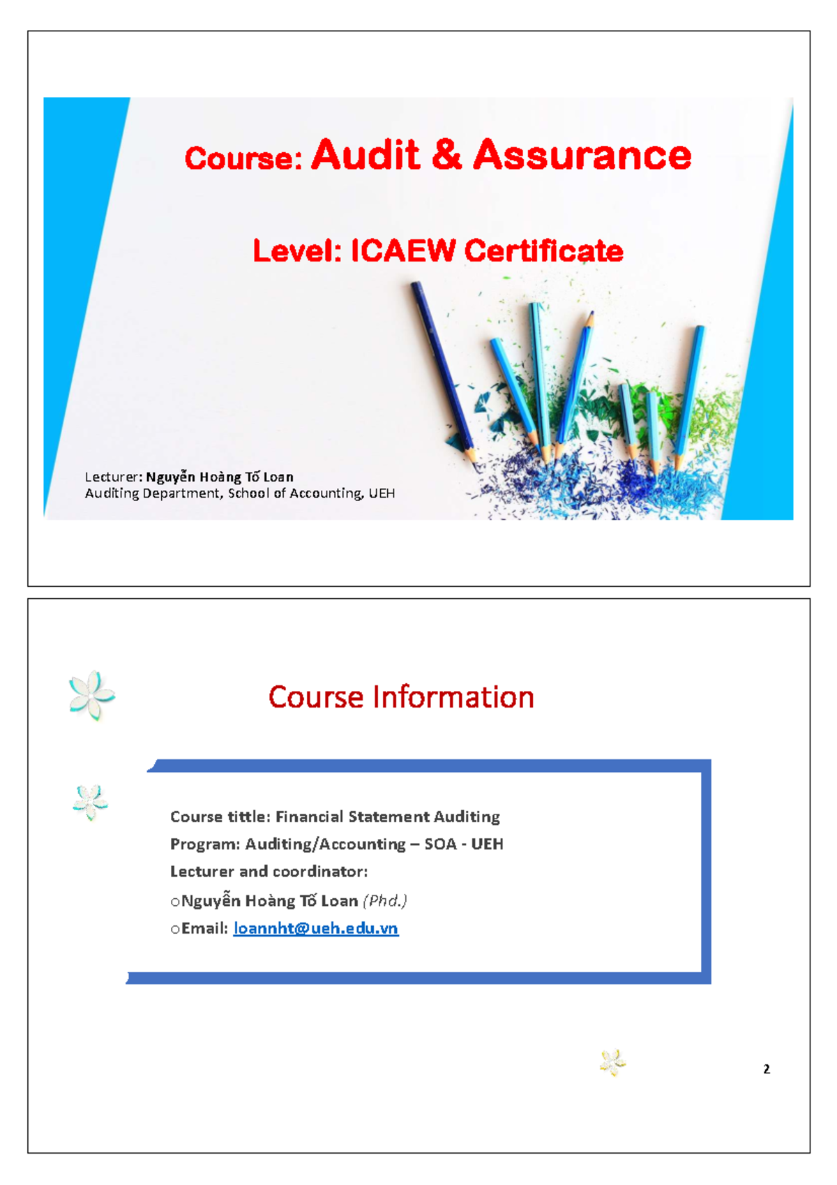 Chapter 1 - Introduction to Assurance Concepts (ICAEW) - Studocu