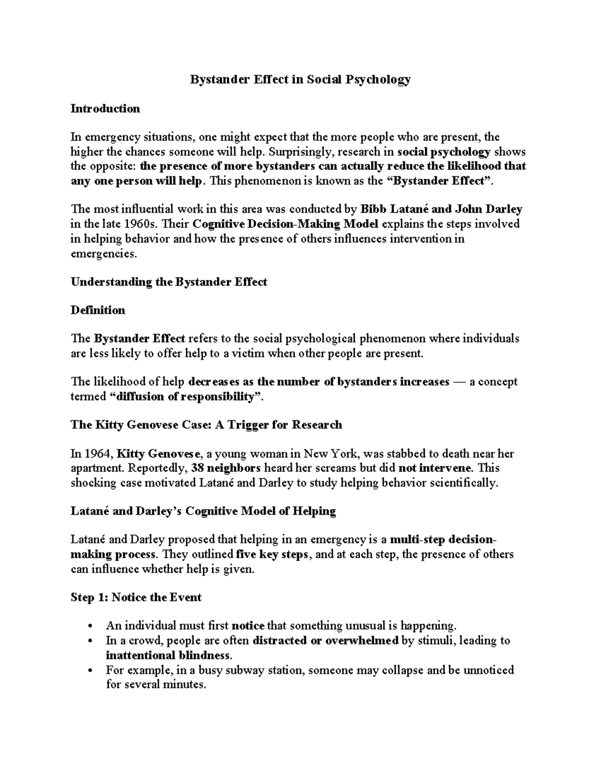 Bystander Effect in Social Psychology: Understanding Helping Behavior ...