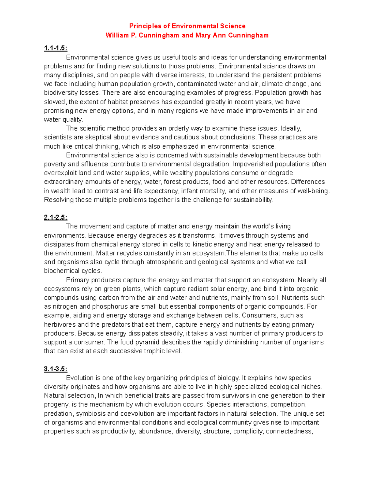 Principles of Environmental Science (9th Ed.): Key Concepts & Insights ...