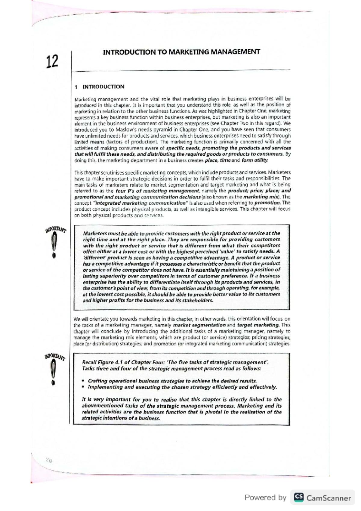 Marketing Management Overview: Key Concepts and Strategies (MKT 12 ...