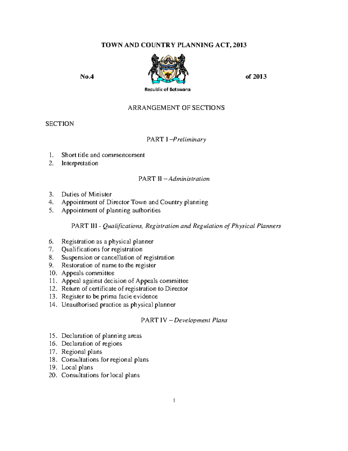 Town and Country Planning Act 2013: Comprehensive Overview - Studocu