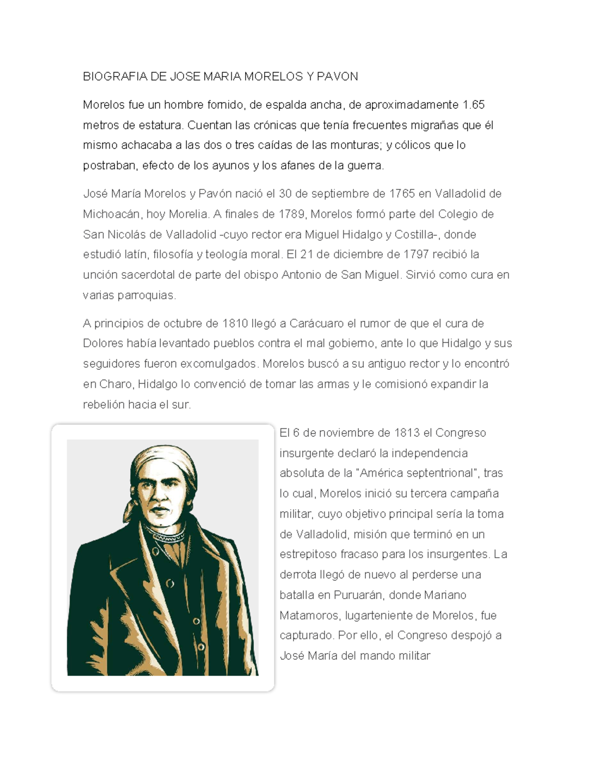 BIO 101: Biografía de José María Morelos y Pavón - Un Líder Insurgente ...