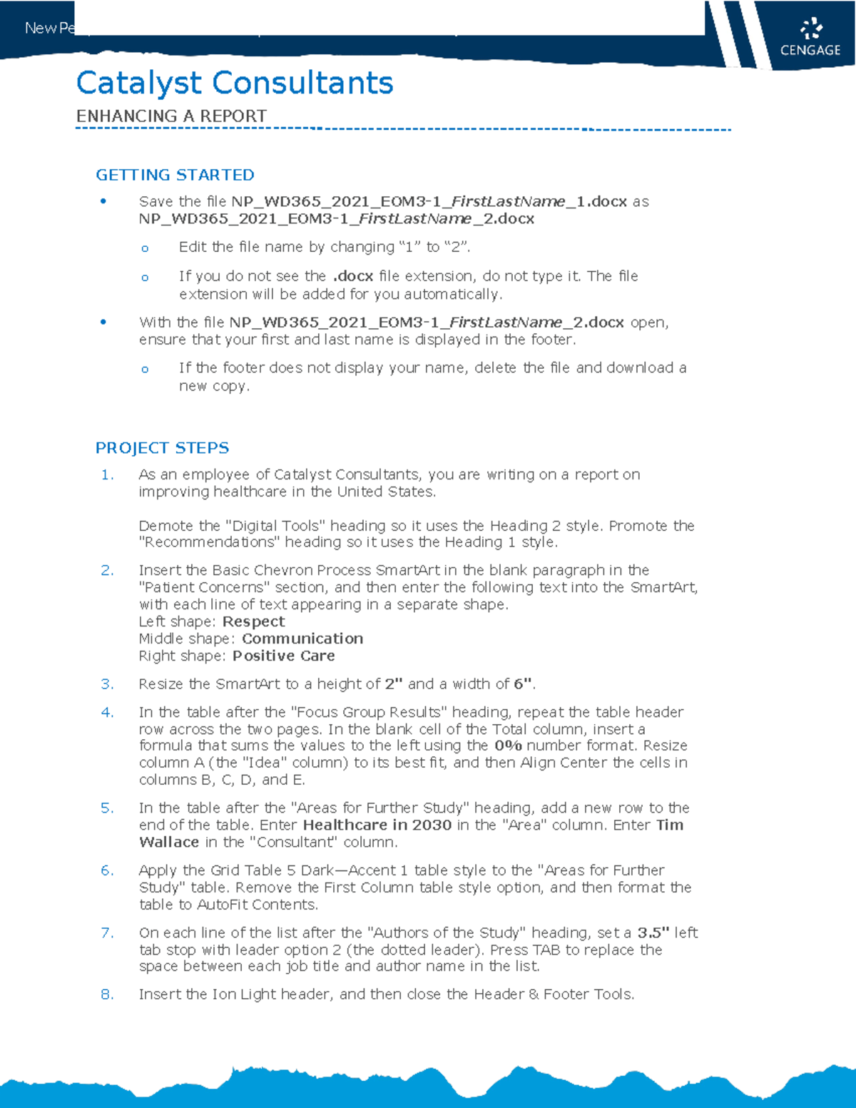 NP WD365 2021 EOM3-1 Instructions for Module 3 Project 1 - Studocu