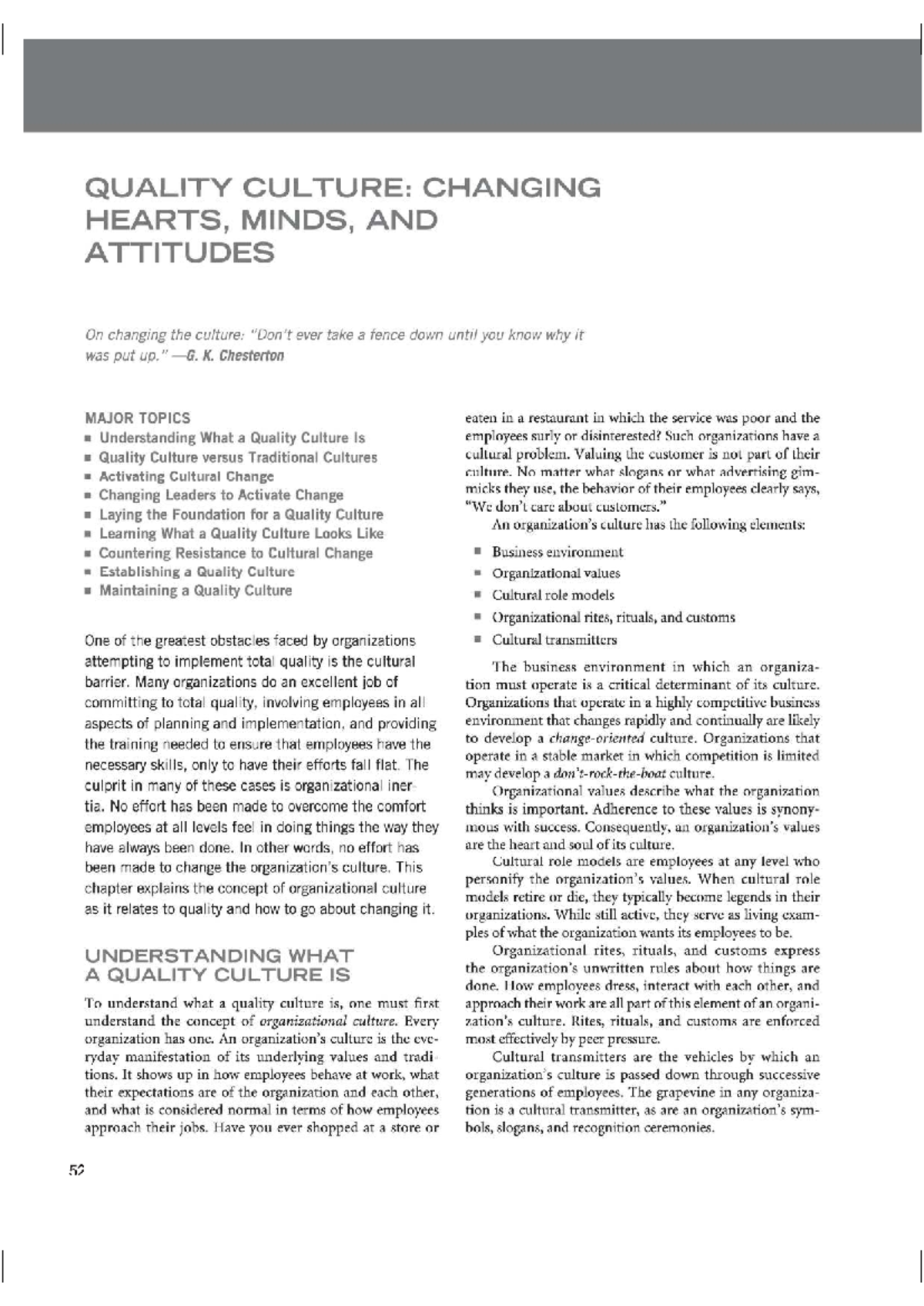 Quality Culture: Changing Hearts, Minds, and Attitudes (Nhom 7) - Studocu