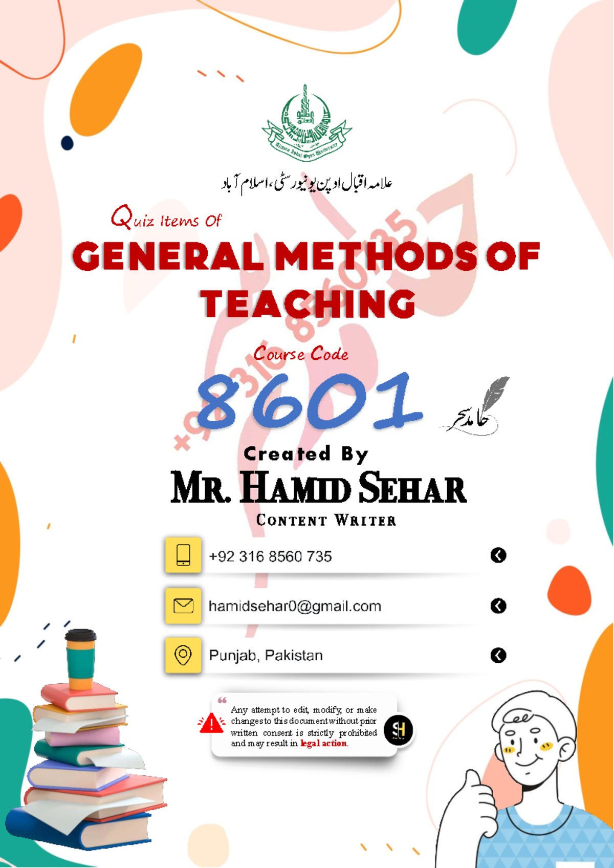 Quiz Items For General Methods Of Teaching Course Code 8601 Studocu
