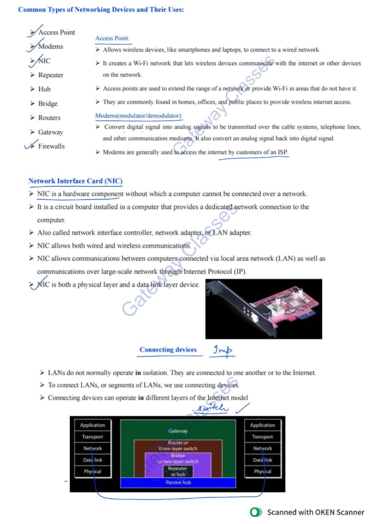 Collage CN U 1 C1 - Networking Devices Overview and Uses - Studocu