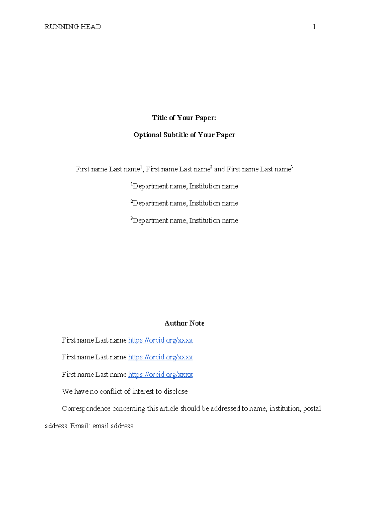 APA 7th Edition Template: Professional Version Guide - Studocu