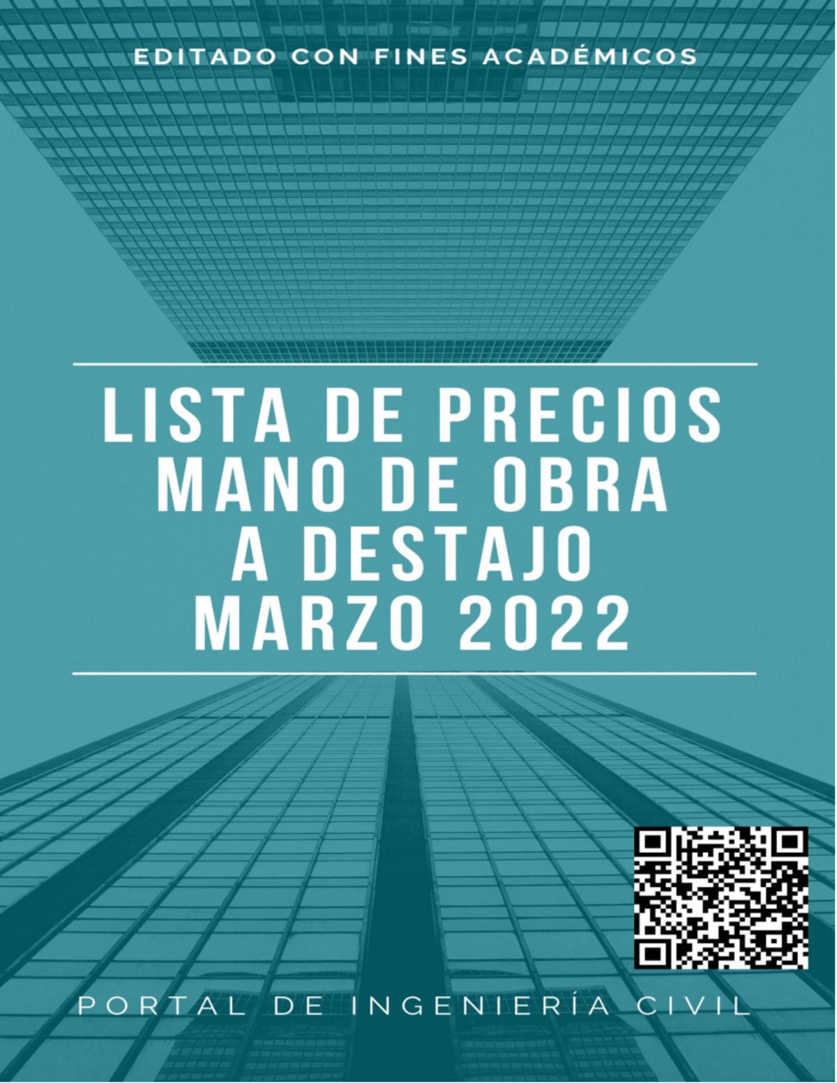 Lista de Precios Mano de Obra a Destajo - Marzo 2022 - Studocu